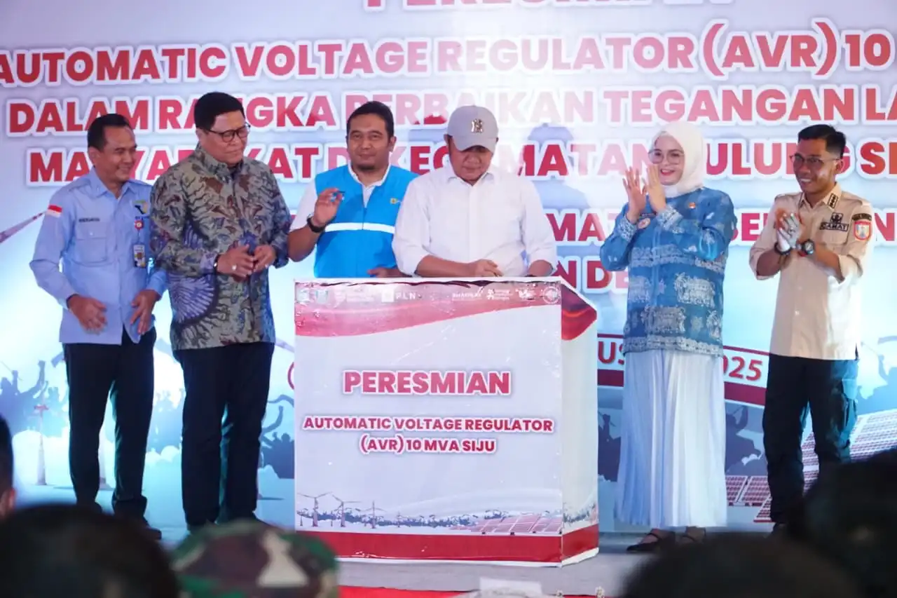 Resmikan AVR 10 MVA di Desa Siju, Gubernur HD: Listrik Lebih Stabil ...
